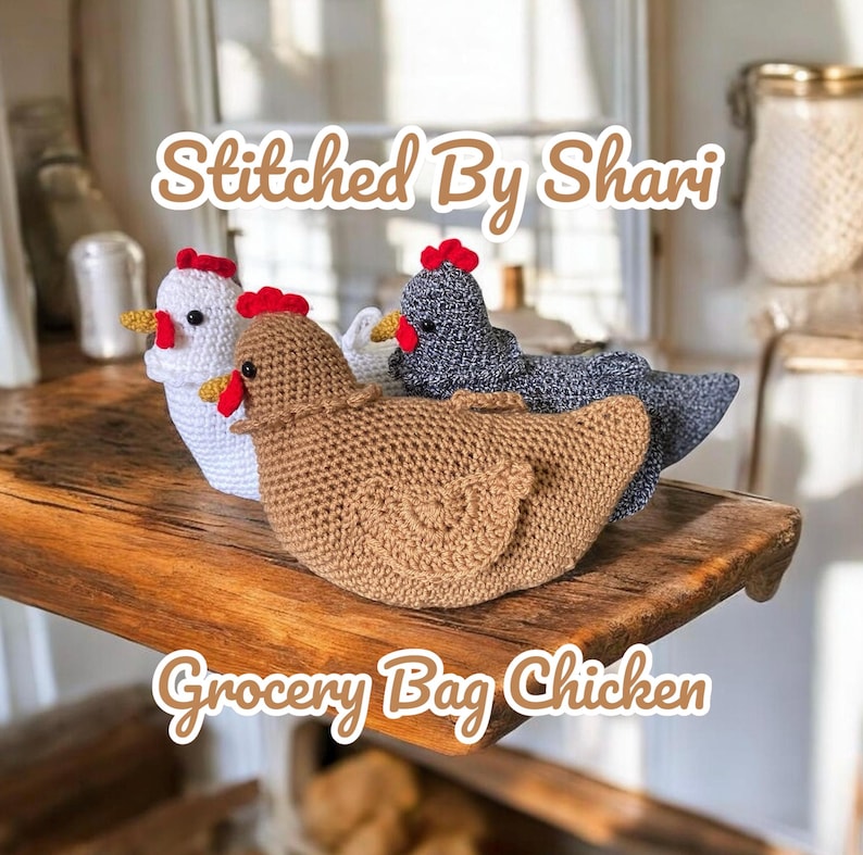 Grocery Bag Chicken- A Crochet Pattern, Instant PDF Download. English ...