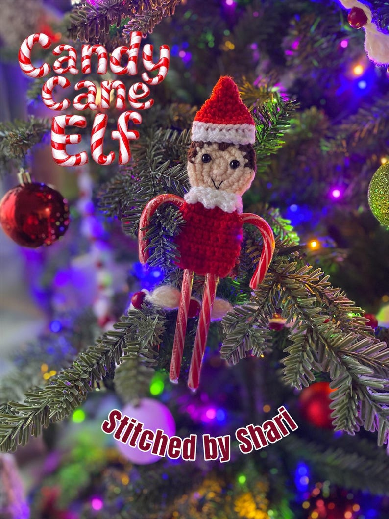 Candy Cane Elves- English Crochet Pattern- 2 Patterns in 1- Christmas ...