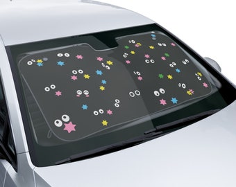 Soot Sprites Sunshades Car Visor Studio Ghibli sunshade Anime Visor Soot Sprites Windshield Visor Anime Shade Anime Car Accessory Totoro