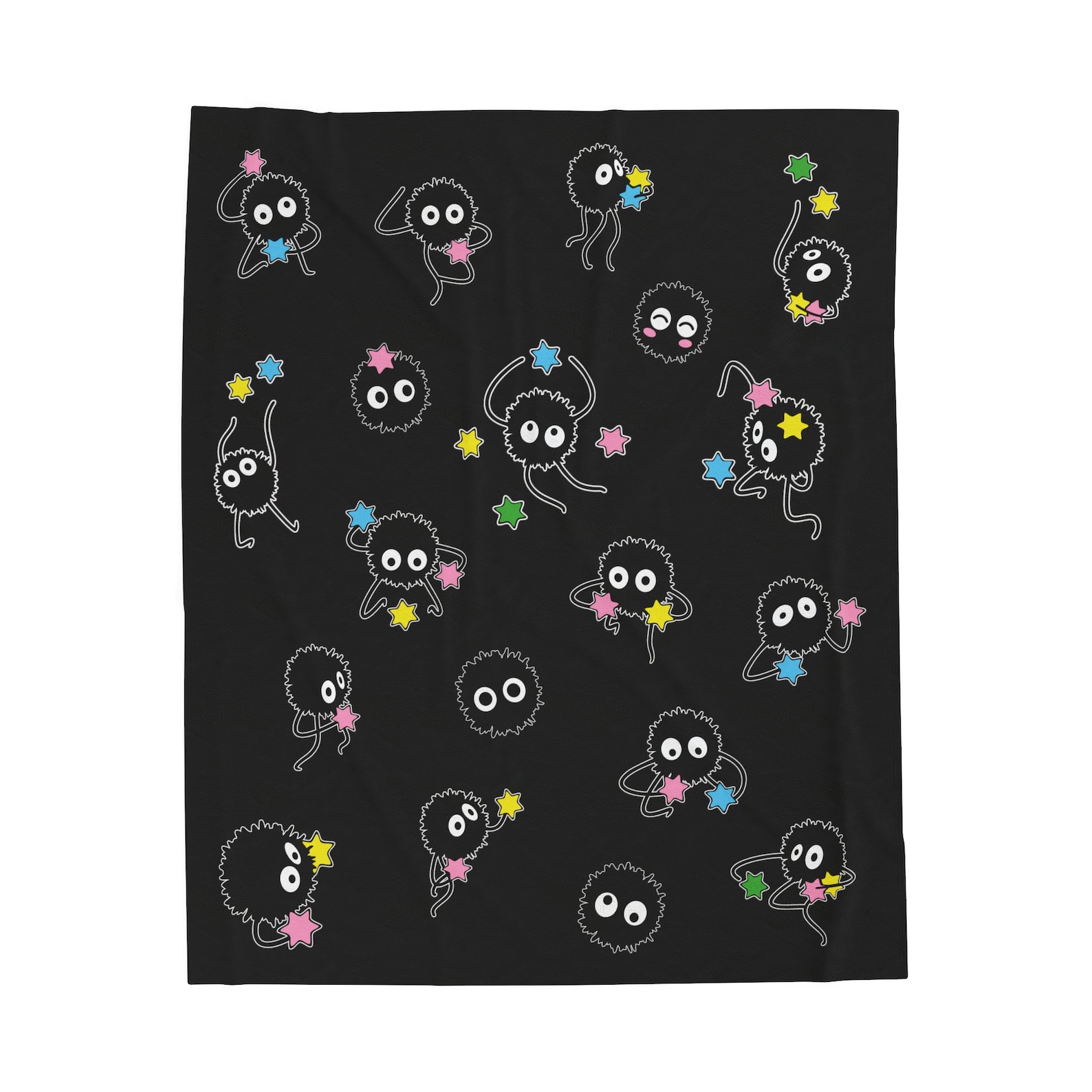Soot Sprite Velveteen Plush Blanket My Neighbor Totoro Blanket Spirited ...