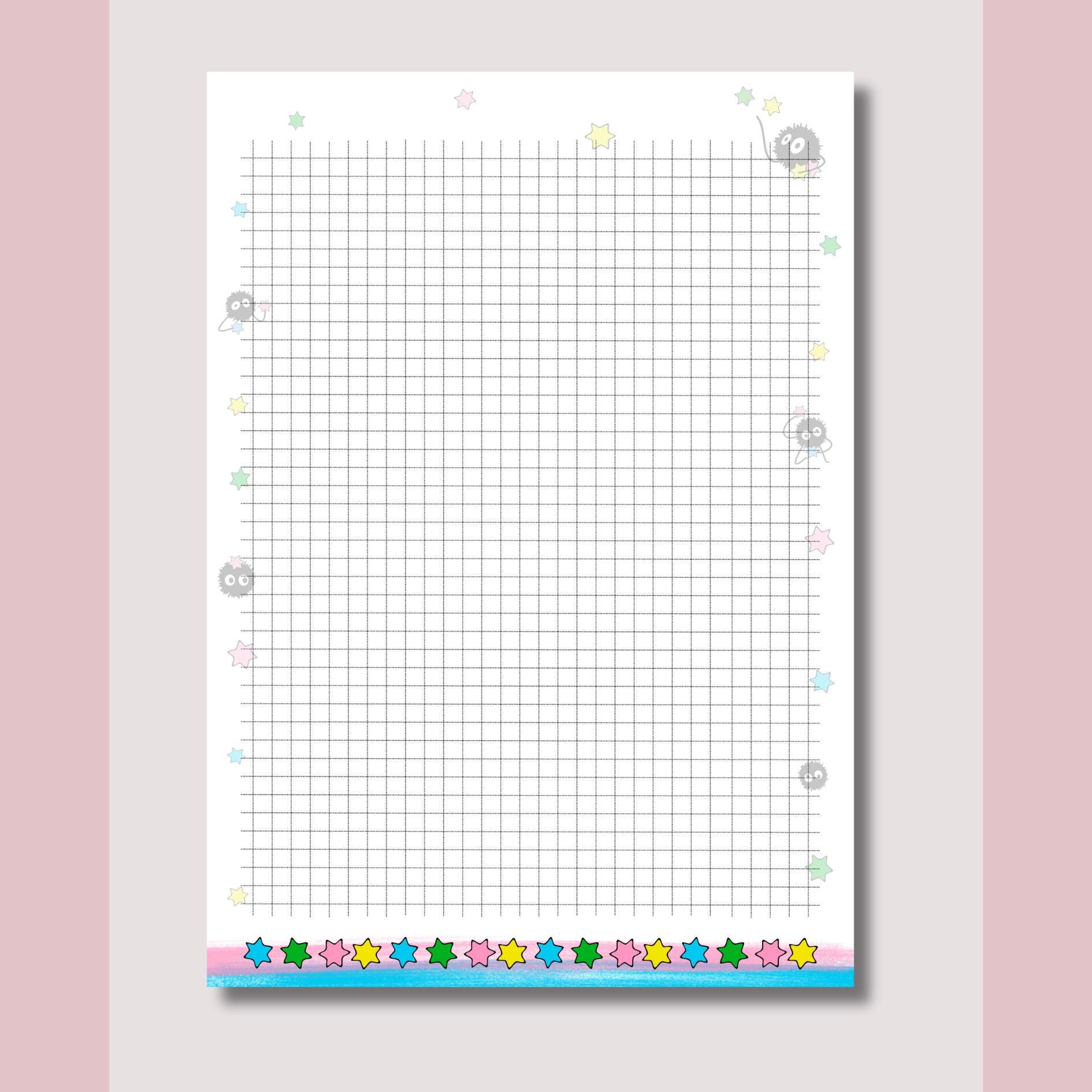 Soot Sprite Graph Paper Planner Page: Ghibli Totoro (PDF Download) - Etsy