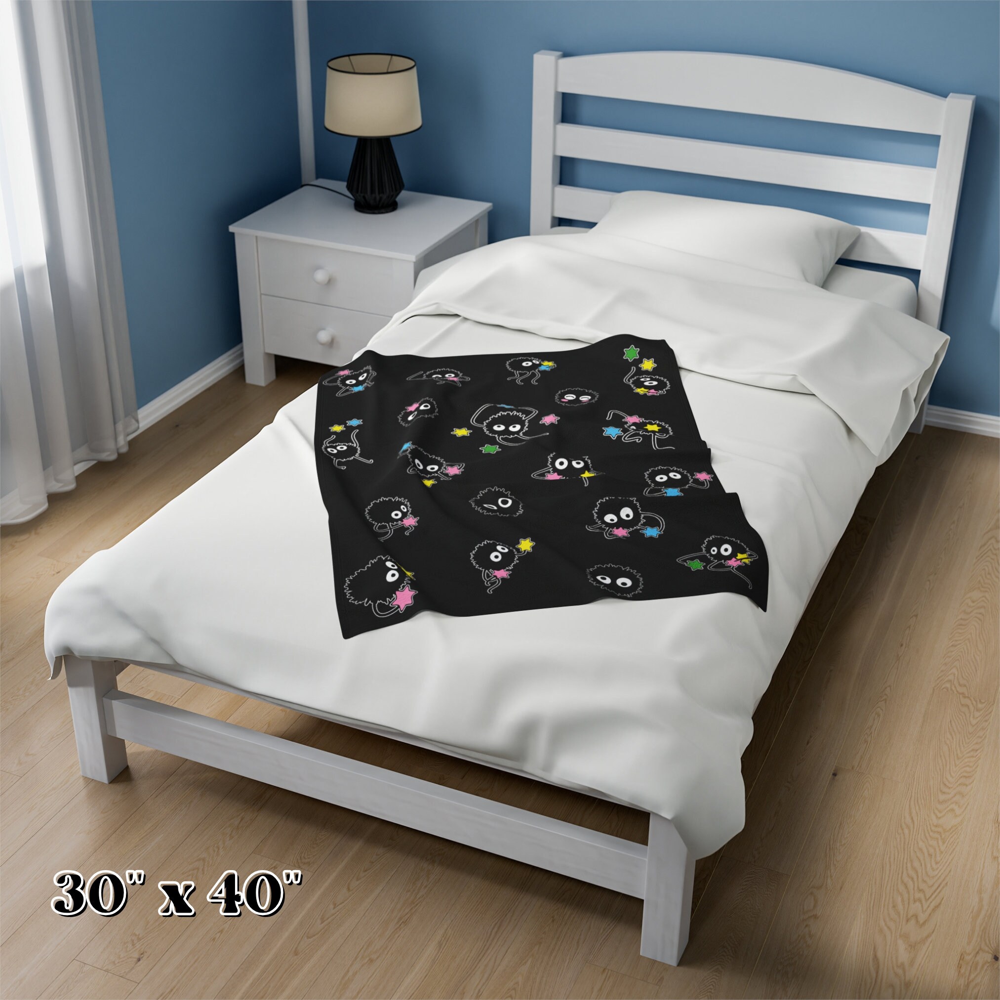 Soot Sprite Velveteen Plush Blanket My Neighbor Totoro Blanket Spirited ...