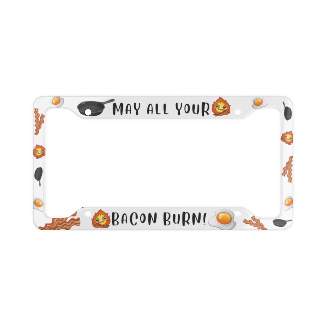 Calcifer License Plate Frame Howl's Moving Castle Studio Ghibli Fanart ...