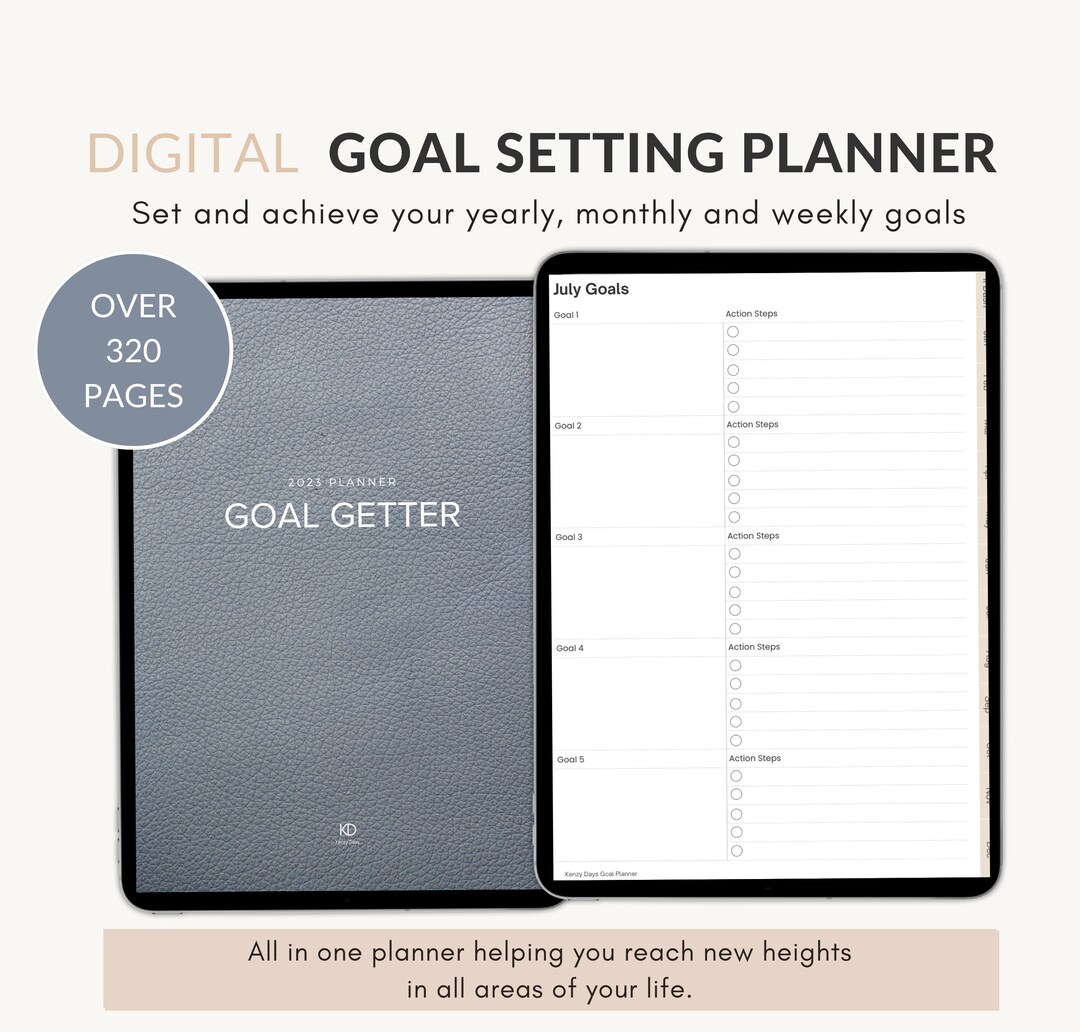 Goal Setting | Digital Planner | Monthly Goals | iPad Planner | 2023 ...