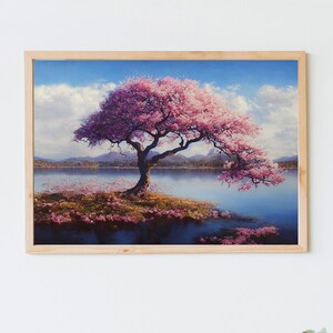Printable Cherry Blossom Painting, Sakura, Art Print, Landscape ...