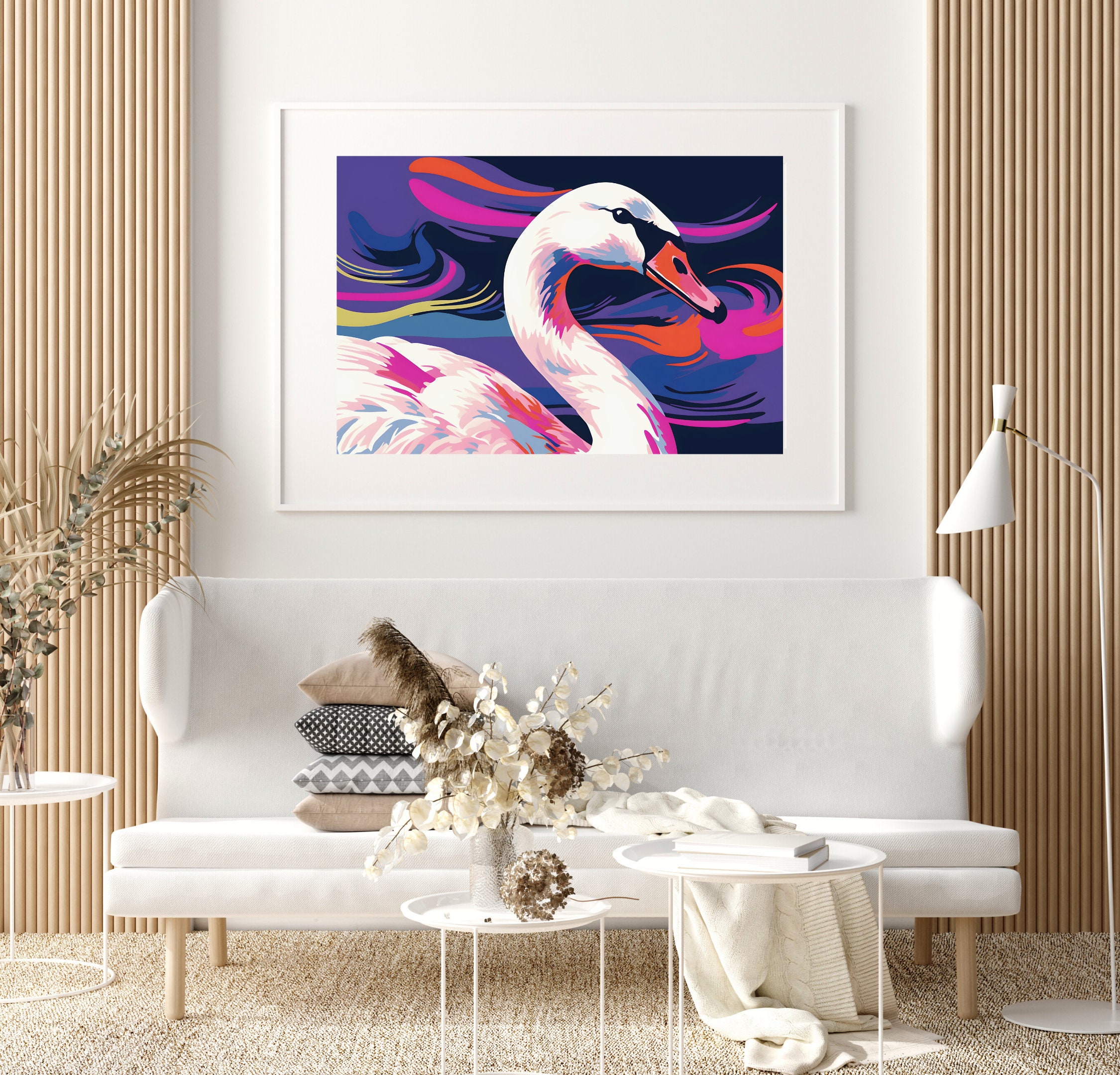 Printable Swan Pop Art. Modern Digital Art. Instant Download - Etsy