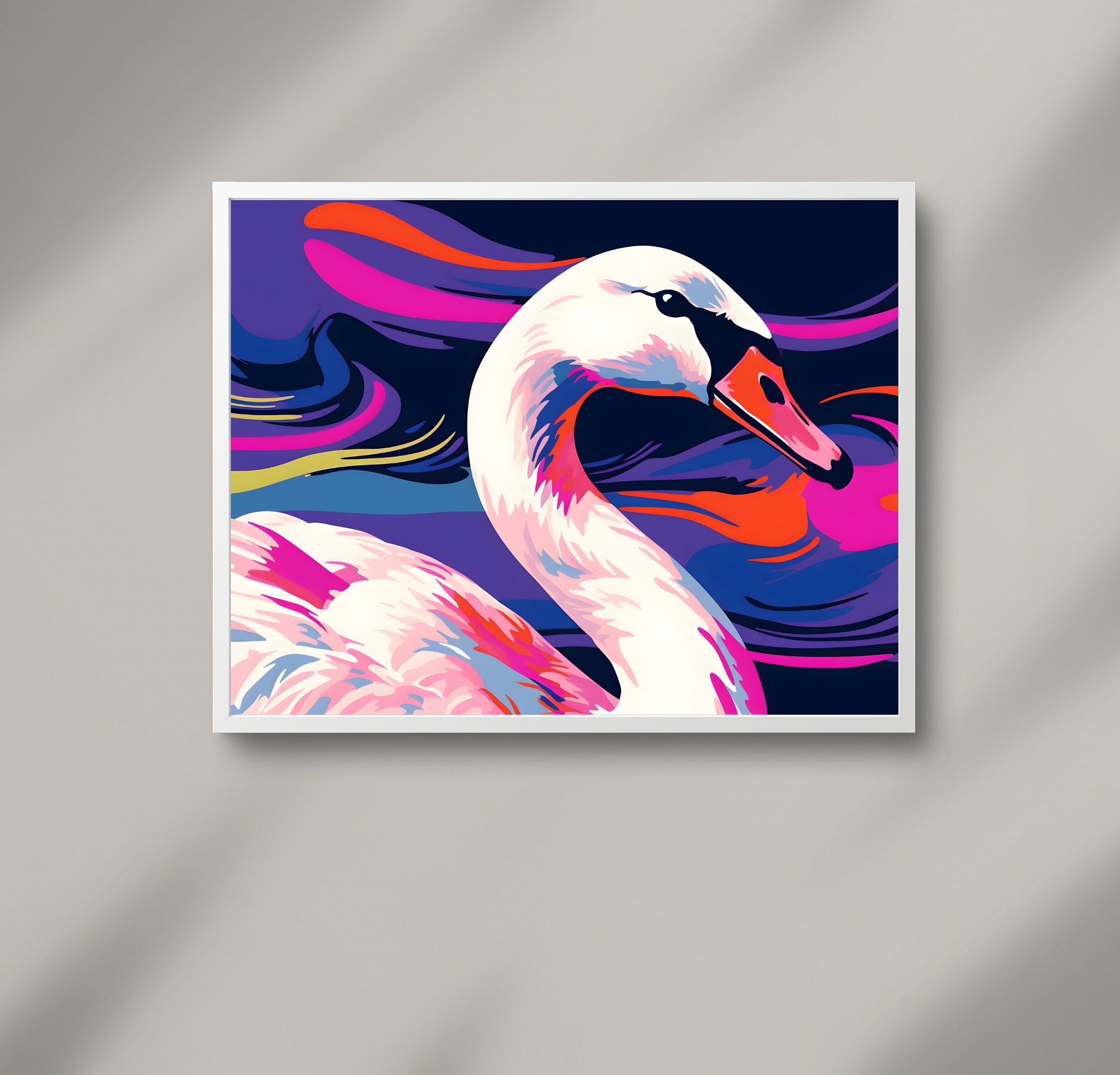 Printable Swan Pop Art. Modern Digital Art. Instant Download - Etsy