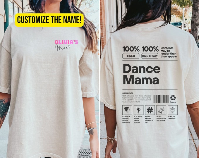 Dance Mom Shirt for Dance Competition, Dance Teacher Gifts for Dance ...
