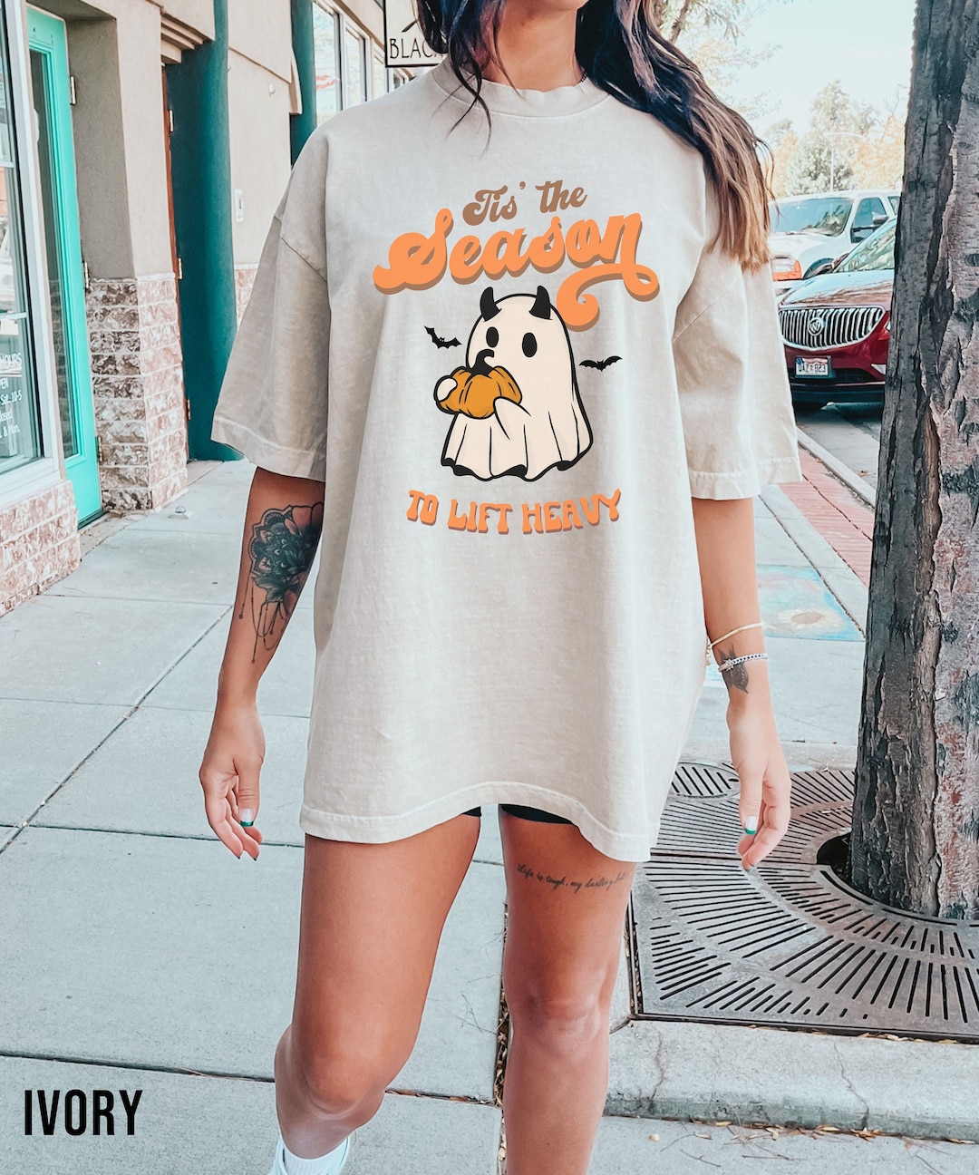 Retro Ghost Gym Shirts for Weightlifting, Halloween Workout Tshirt Gift ...