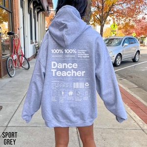 Dance Teacher Hoodie, Cute First Day of School Sweater for Teacher ...