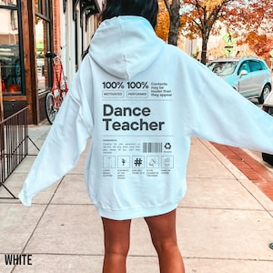 Dance Teacher Hoodie, Cute First Day of School Sweater for Teacher ...