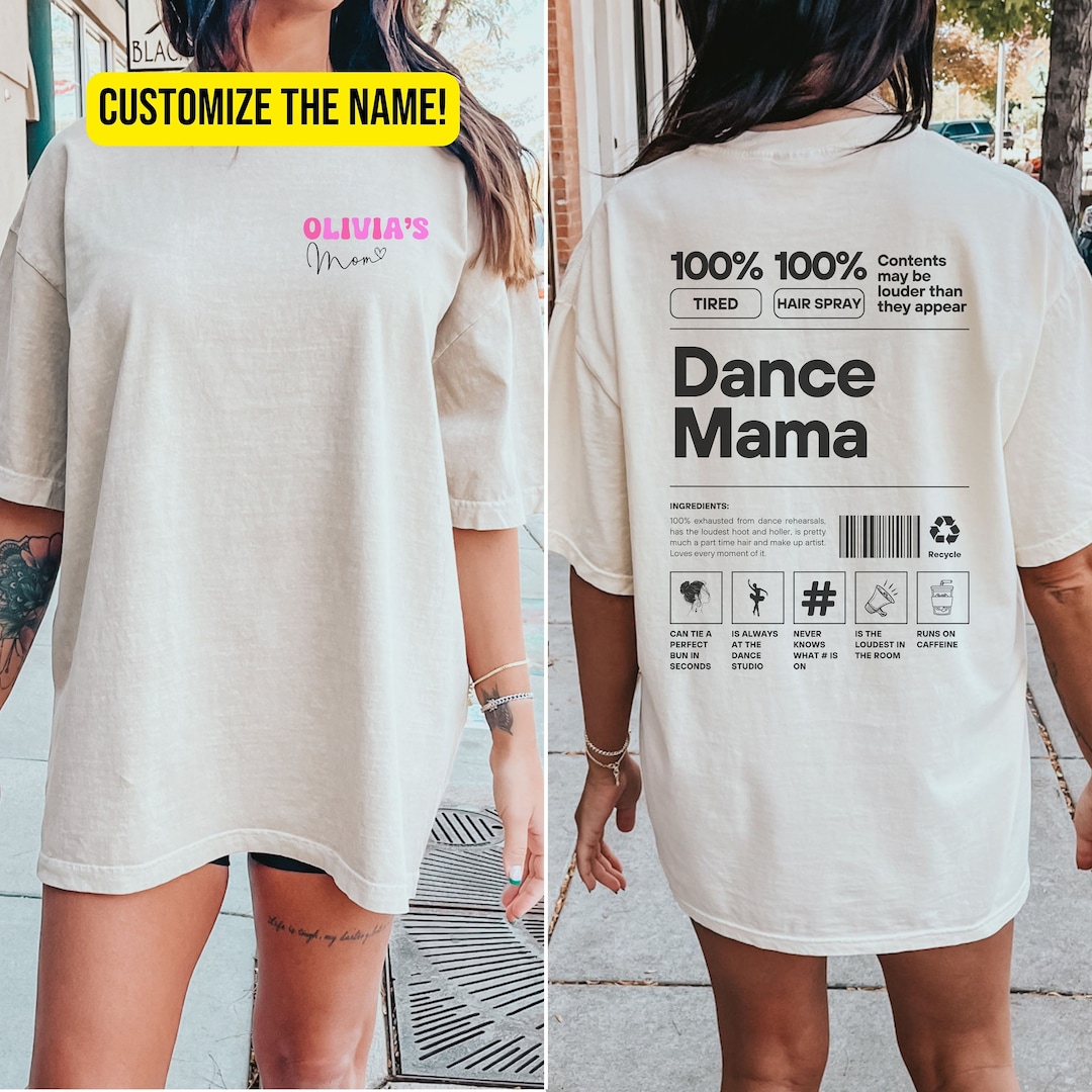 Custom Dance Mom Shirt, Personalized Dance Shirt for Dance Competition ...