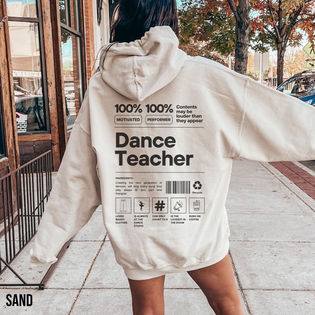 Dance Teacher Hoodie, Cute First Day of School Sweater for Teacher ...