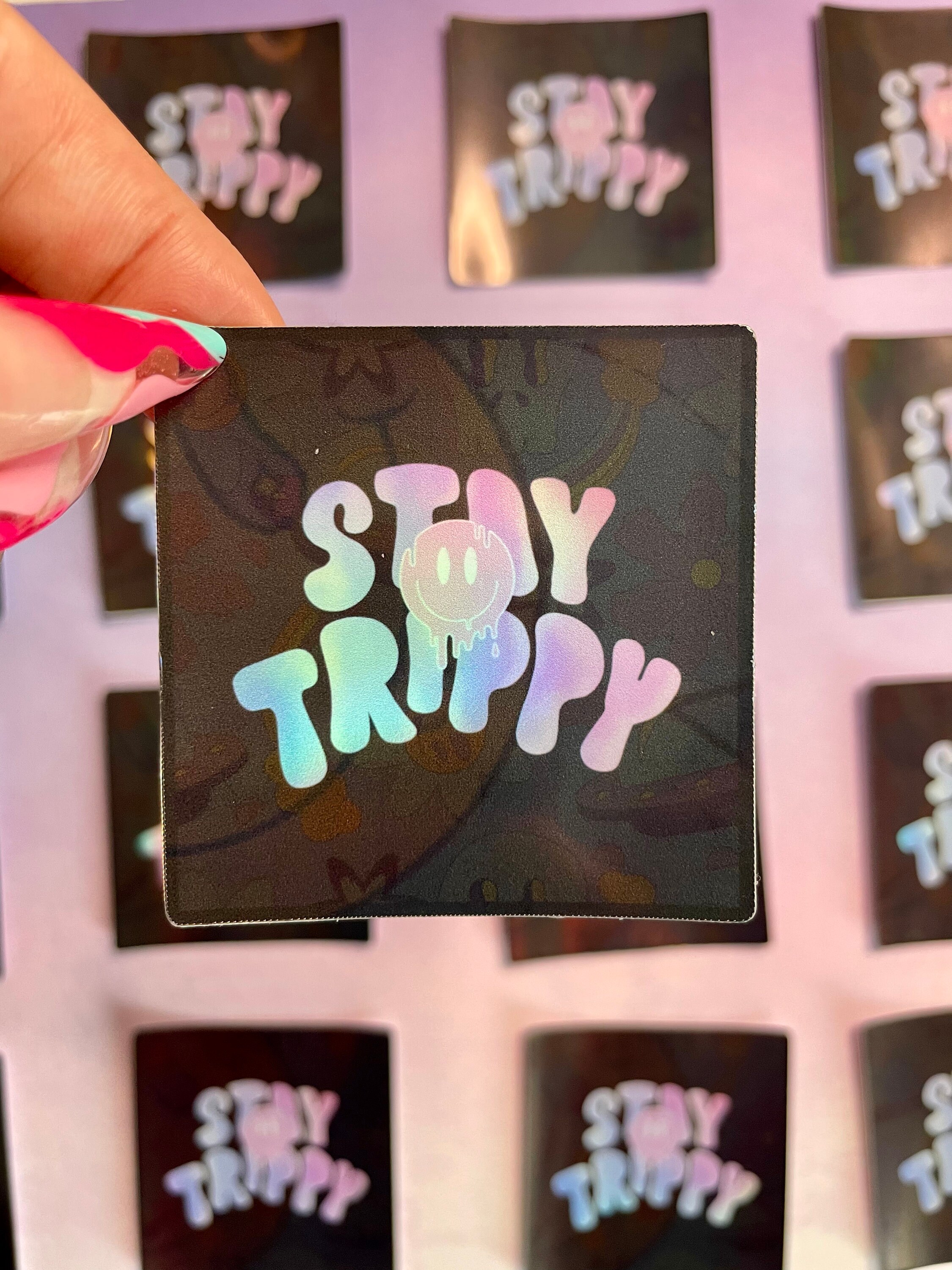 Stay Trippy | Sticker | Holographic - Etsy