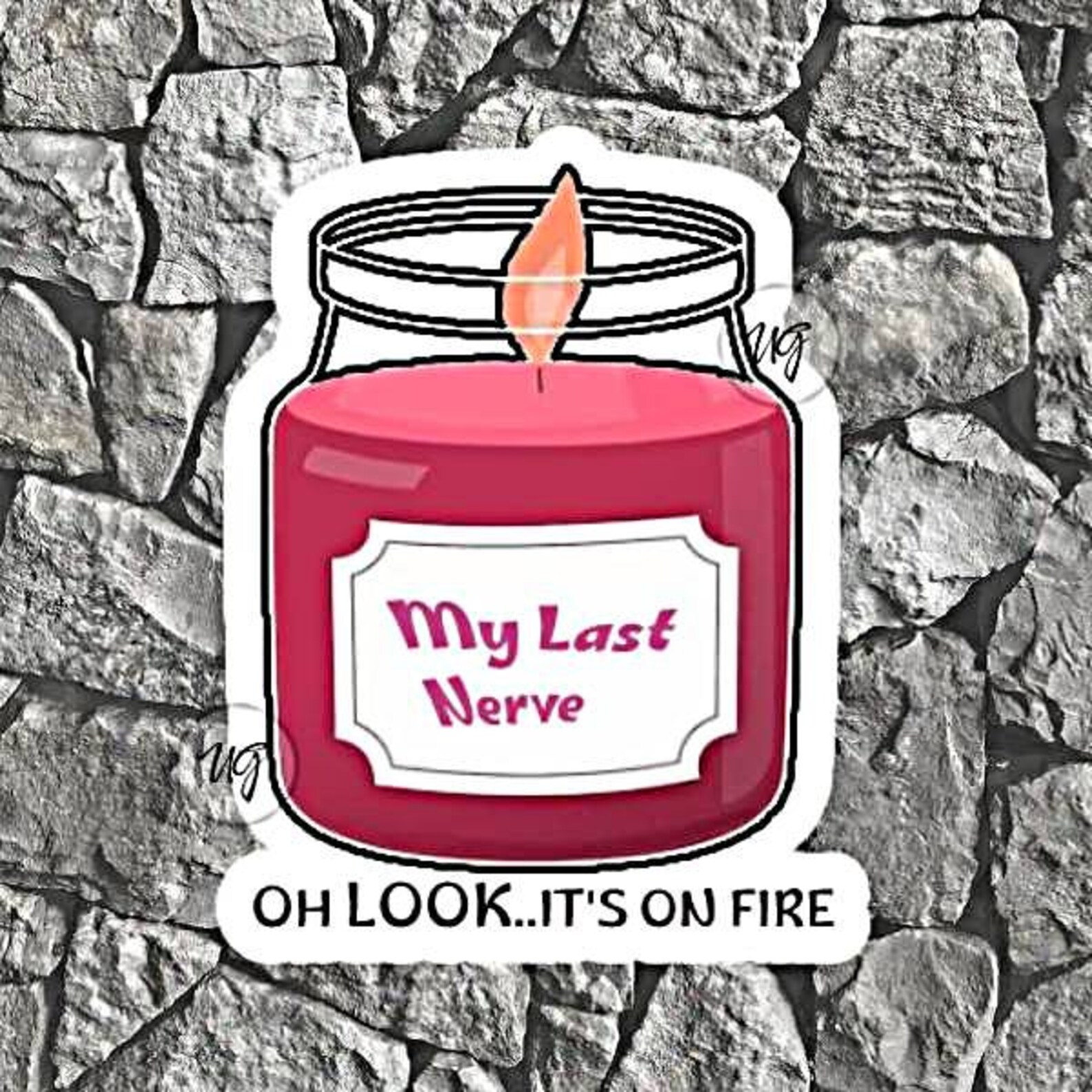 Funny Mems Sticker "my Last Nerve Sticker" Vinyl Waterproof Sticker ...