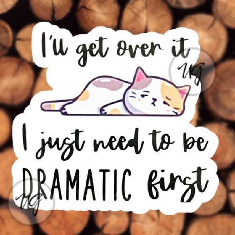 Vinyl Sticker i'll Get Over It I Just Need to Be Dramatic First Funny ...