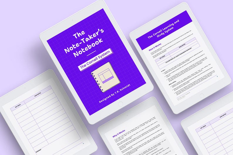 The Note-taker's Notebook: the Cornell System - Etsy