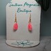 Pink and White Translucent Mini Teardrop Earrings / See-through ...