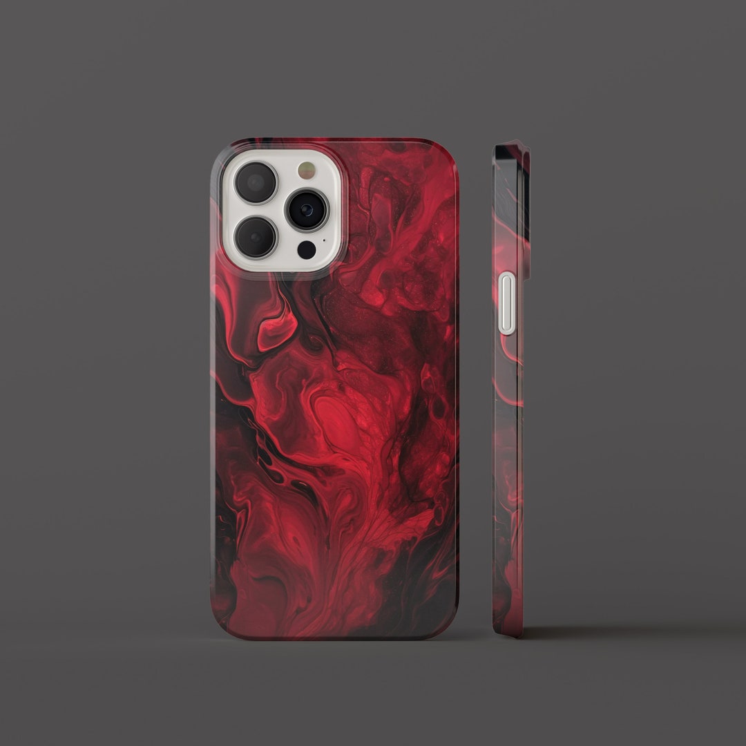 Dark Red Watercolor Iphone 14 Case Phone Case for Iphone 13 - Etsy