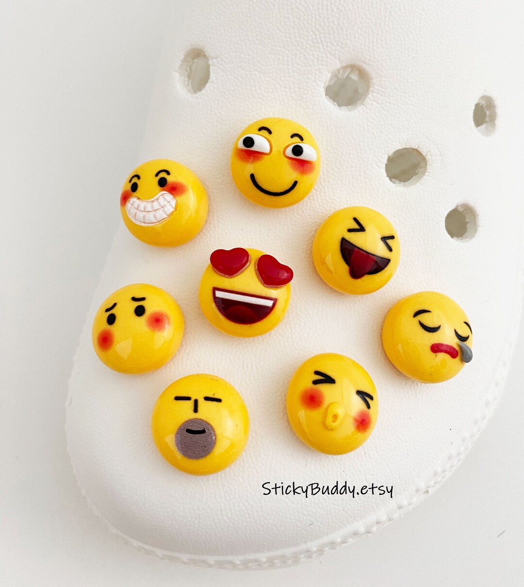 Yellow Emoji Croc Charm 3D Face Emoticon Shoe Charm Croc - Etsy