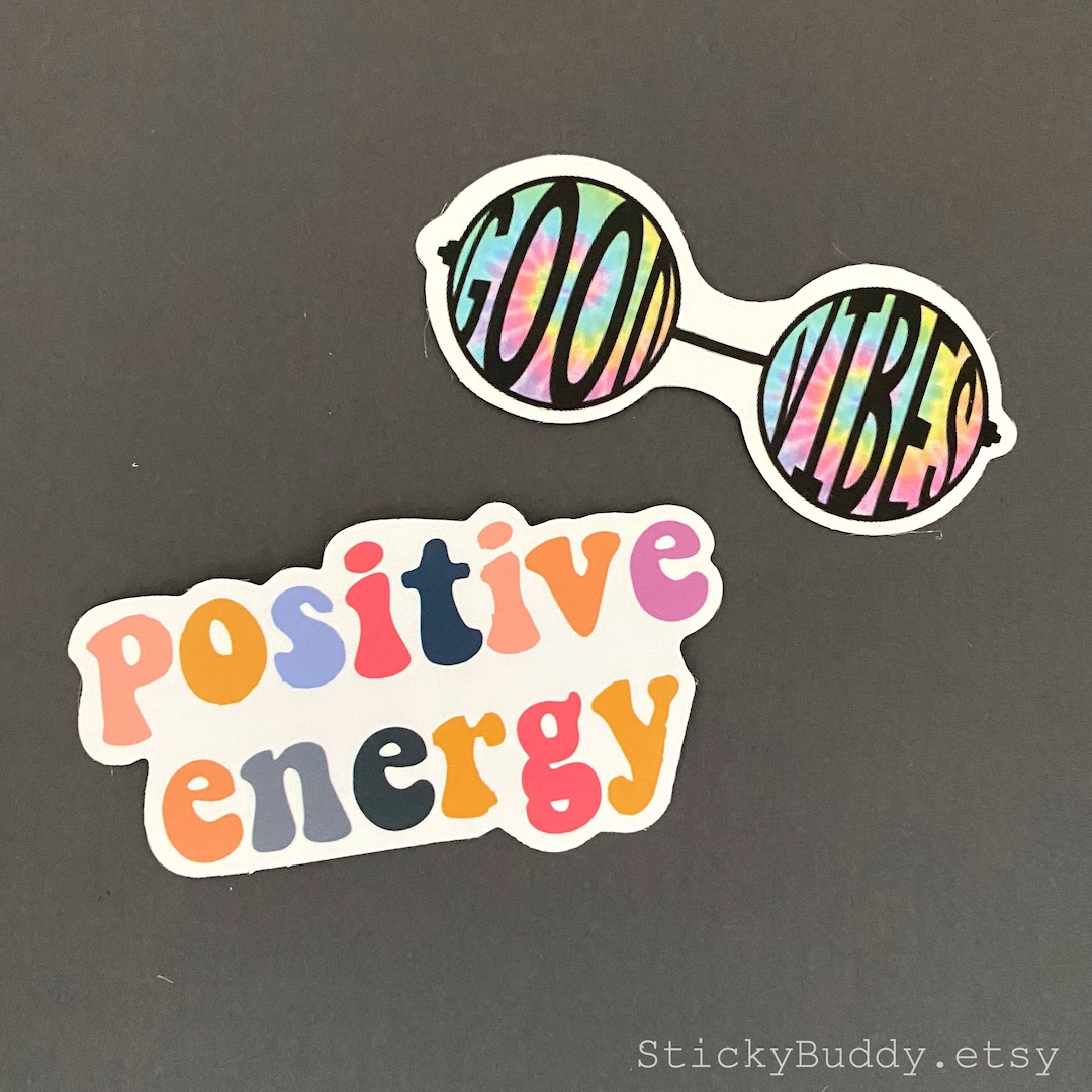 Good Vibes Sticker Positive Energy Sticker Waterproof Vinyl - Etsy