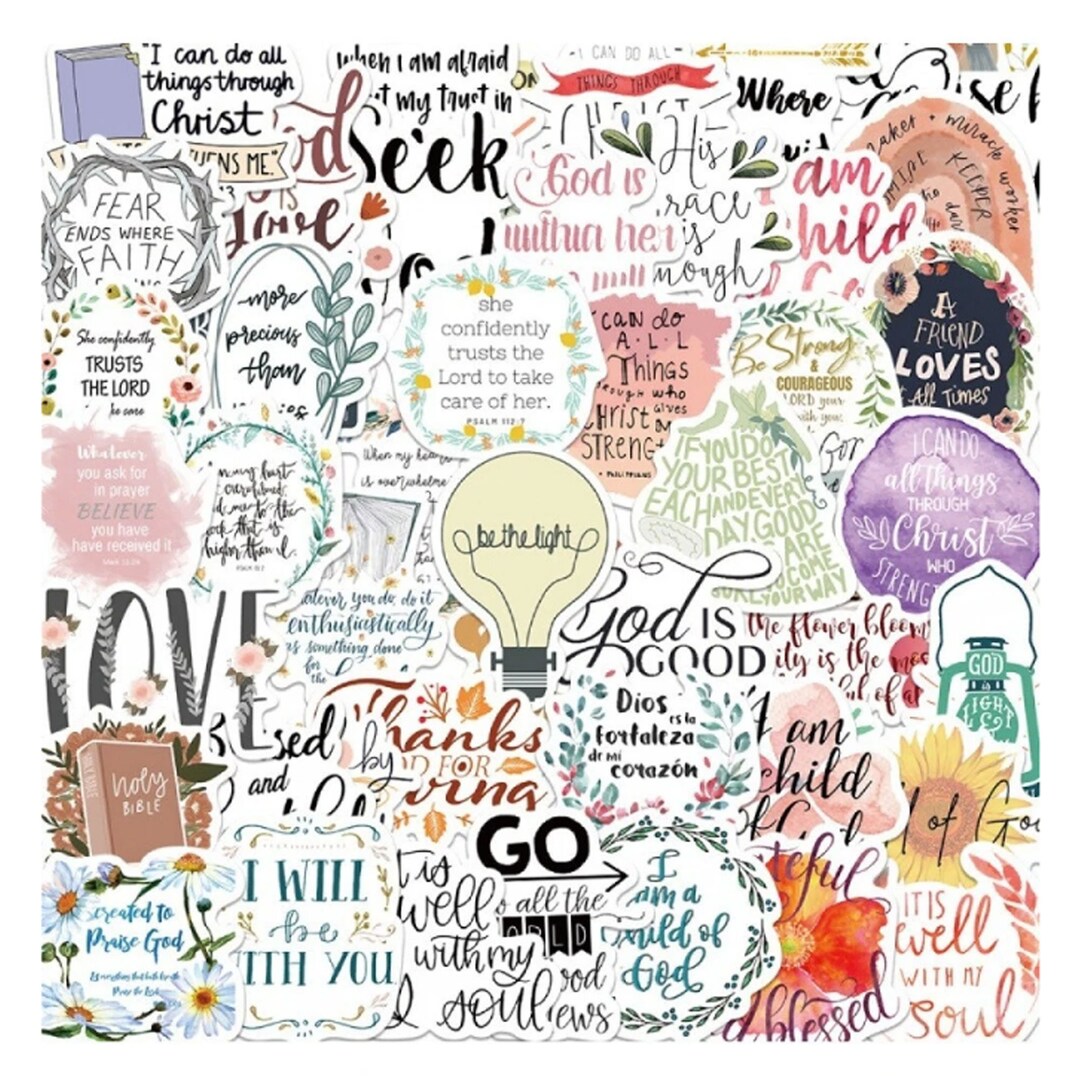 I Love Jesus Sticker Pack, Jesus Sticker Set, Inspirational Christian ...