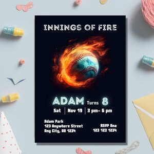 Baseball Party Invitation, It's Game Time, Baseball Party Invite, Boy ...