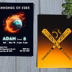 Baseball Party Invitation, It's Game Time, Baseball Party Invite, Boy ...