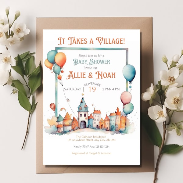 It Takes a Village Invites - Etsy