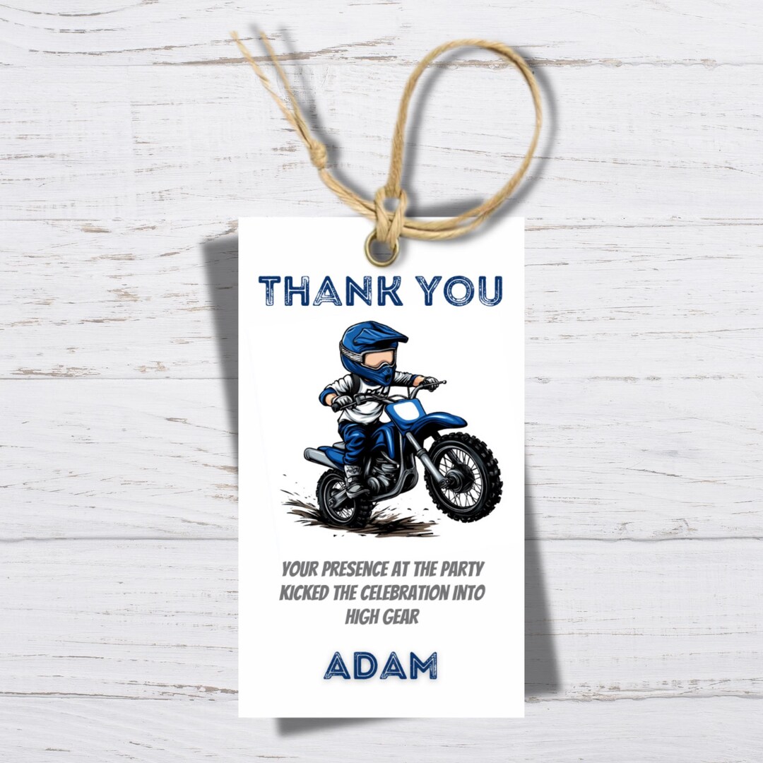 Thank You Tag Mini Dirt Bike Birthday, Mini Motorbike, Dirtbike ...