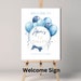 Welcome Sign for Blue Balloon Invitation, Balloons First Birthday ...