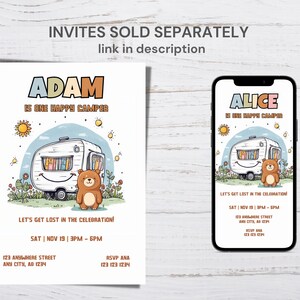 Thank You Tag for One Happy Camper Invitation, Camper First Birthday ...