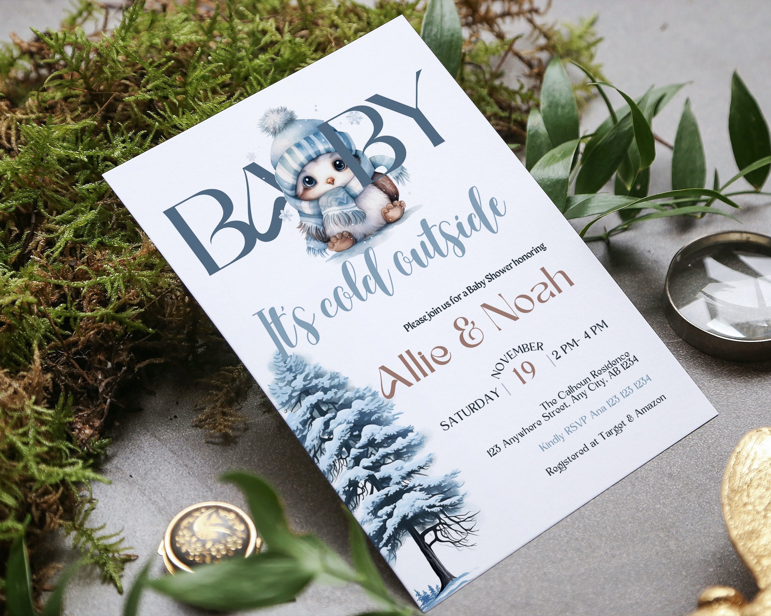 Modern Baby Its Cold Outside Baby Shower Invitation, Winter Baby Shower ...