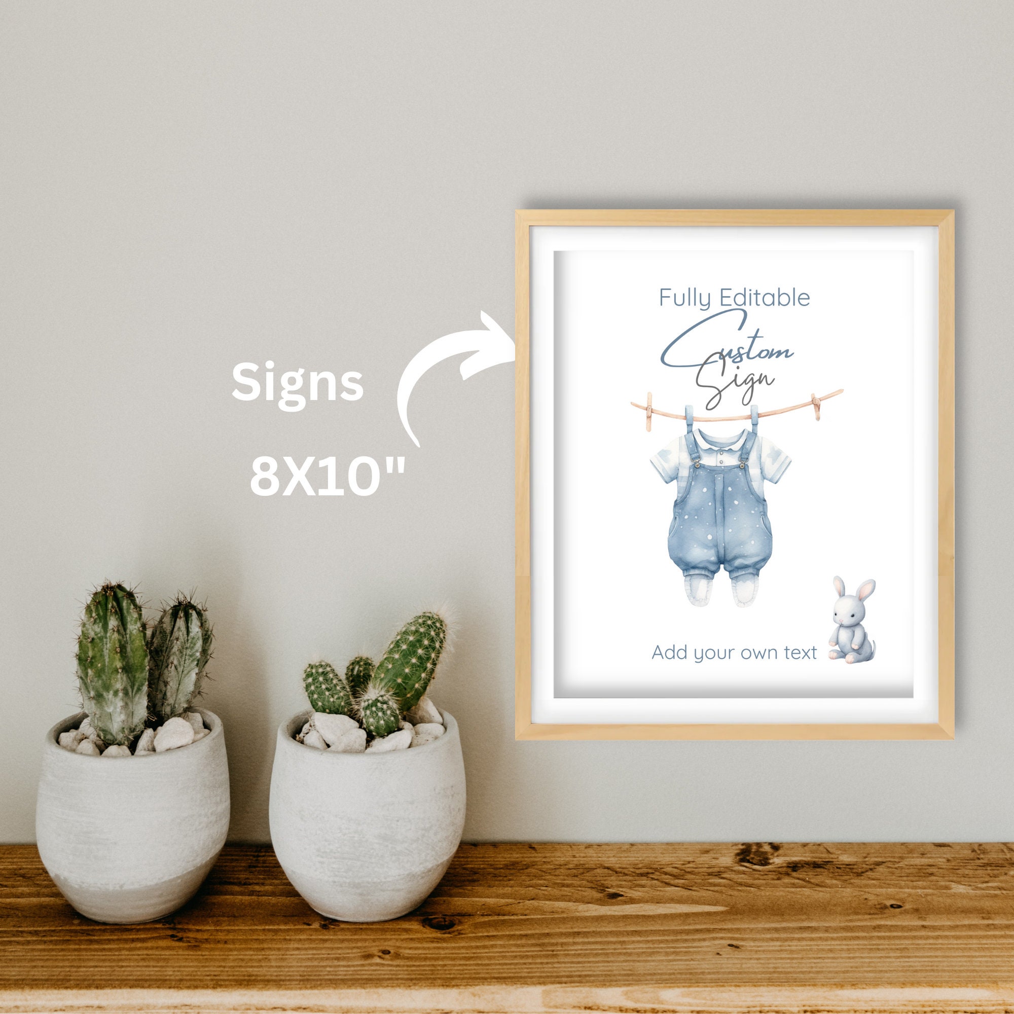 Baby Shower Sign for Hello Baby Shower, Baby Clothes,clothesline, DIY ...