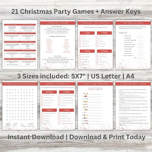 Printable Christmas Games Bundle, Christmas Party Games, Family ...