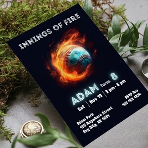 Baseball Party Invitation, It's Game Time, Baseball Party Invite, Boy ...