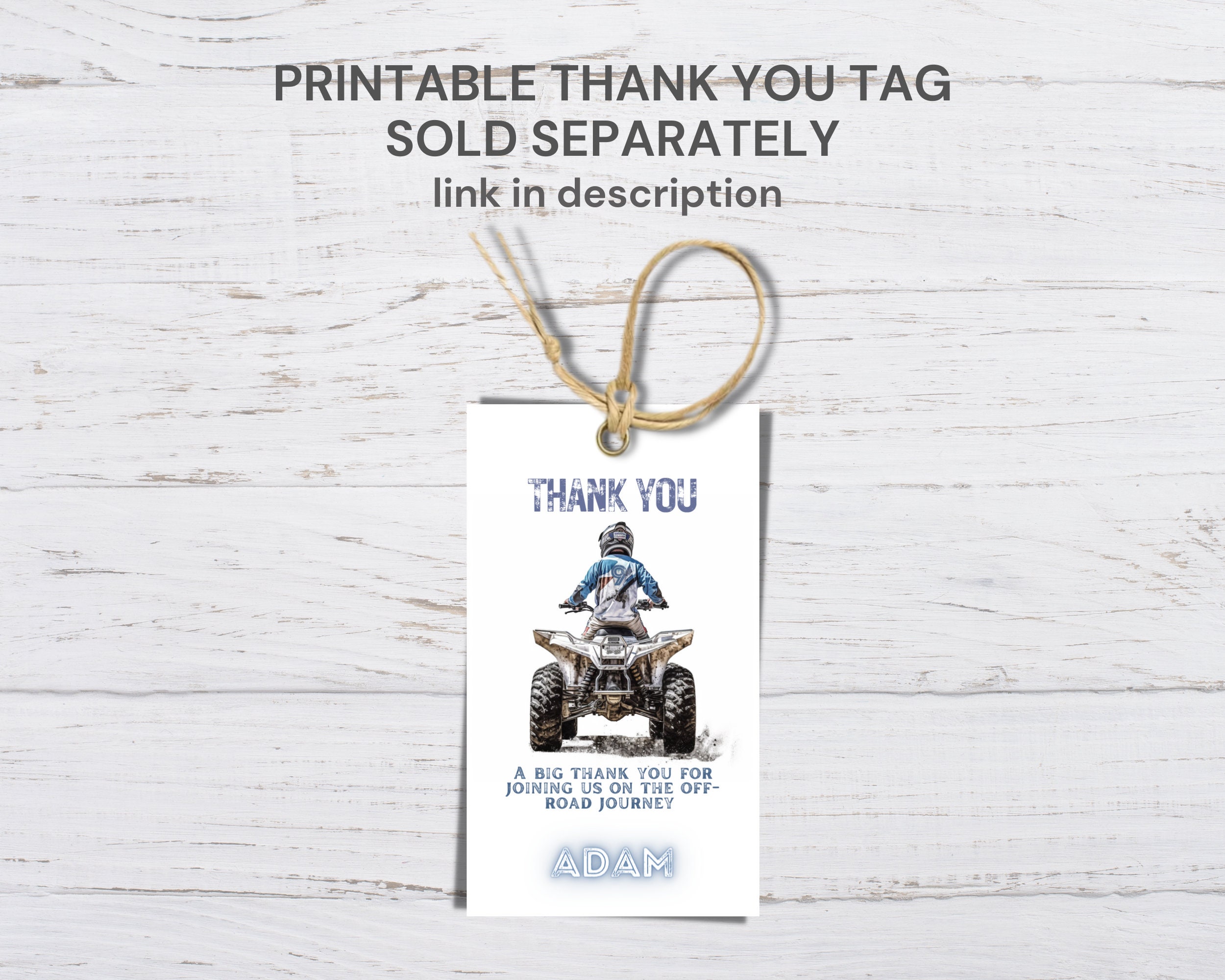 ATV Birthday Invitation: off Road Adventure, Quad Bike (digital ...