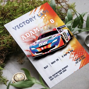 Editable Race Car Invitation, Racing Car Birthday Invite, Car Racing ...