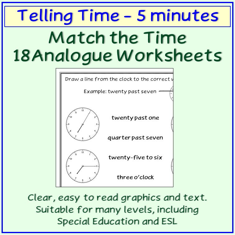 Telling Time Worksheets - 54 No-prep PDF Worksheets - Answer Keys ...