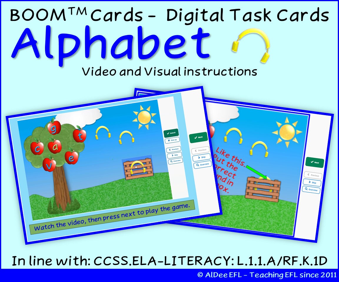 Alphabet Lowercase Audio Letter Recognition US Audio | Boom™ Cards ...