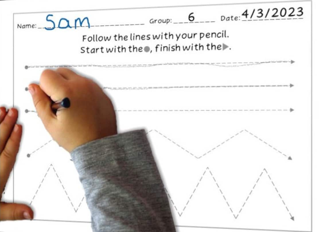 Pencil Control Line Tracing | 40 PDF Worksheets | A4 Size - Etsy