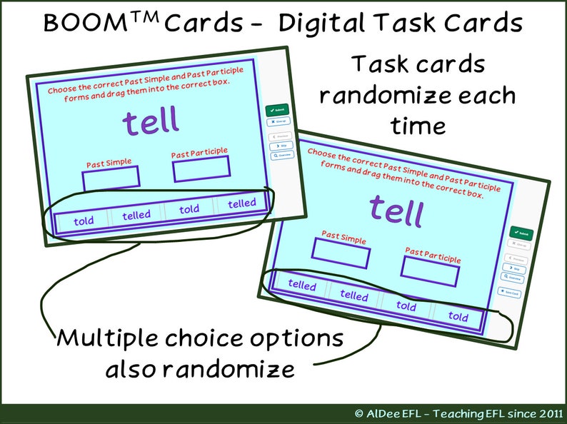 Irregular Verb Simple Past and Past Participle | Boom™ Cards | Quiz 6 ...