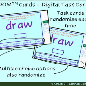 Irregular Past Tense Verbs | Simple Past | Boom™ Cards | Quiz 4 - Etsy