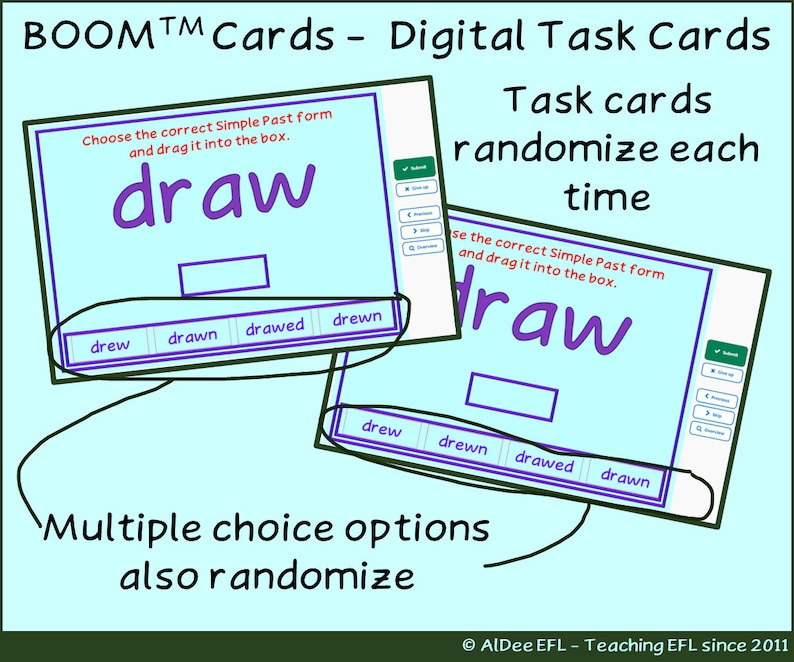 Past Tense Irregular Verbs | Simple Past | Boom™ Cards | Quiz 3 - Etsy