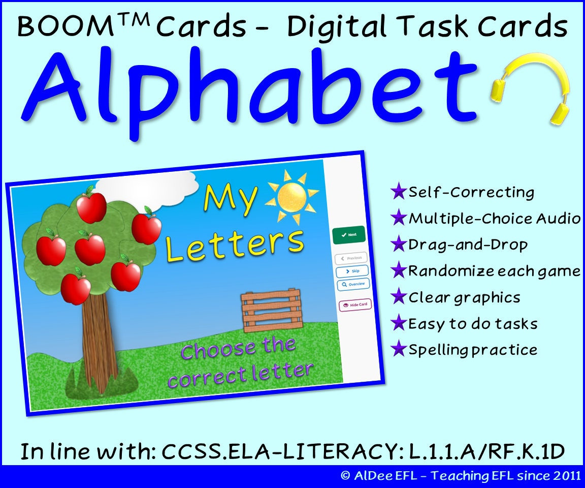 Alphabet Lowercase Audio Letter Recognition US Audio Boom™ Cards ...
