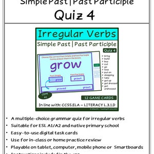 Irregular Past Tense Verbs | Simple Past and Past Participle | Boom ...