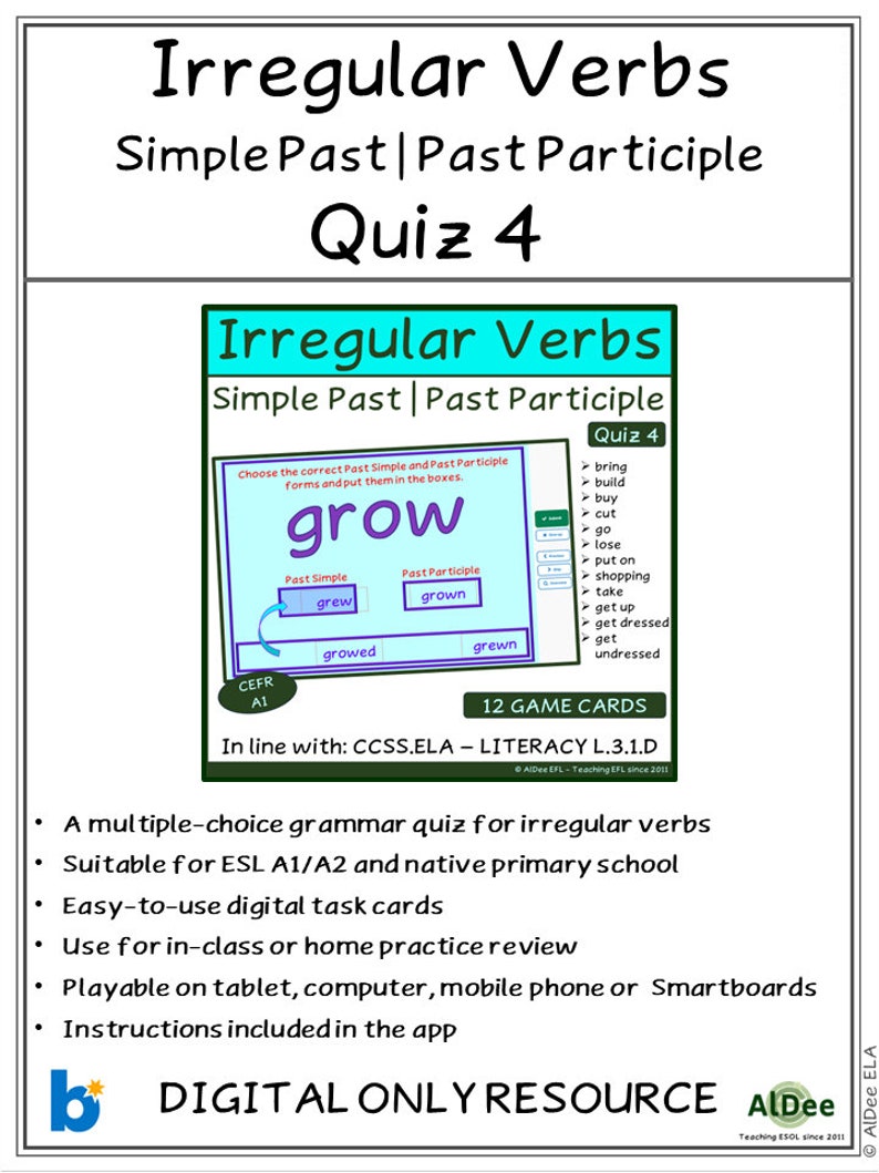 Irregular Past Tense Verbs | Simple Past and Past Participle | Boom ...