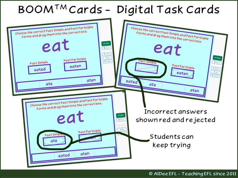 Irregular Verb Simple Past and Past Participle | Boom™ Cards | Quiz 6 ...