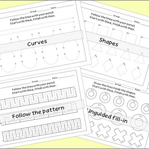 Pencil Control Line Tracing | 40 PDF Worksheets | A4 Size - Etsy