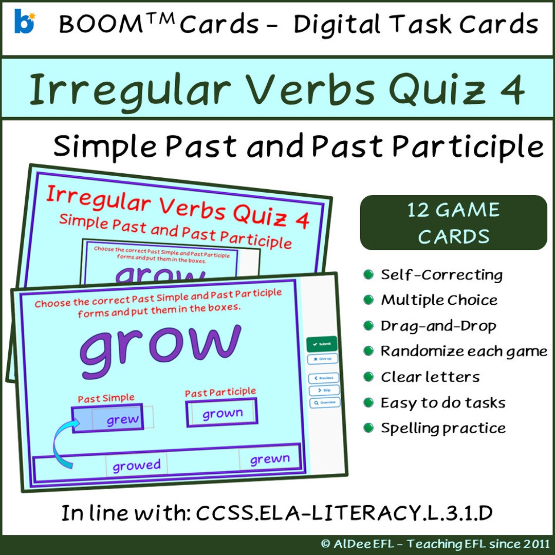Irregular Past Tense Verbs | Simple Past and Past Participle | Boom ...